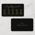 Simple Script Loyalty Card - Black & Gold | Zazzle