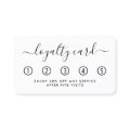 Simple Script Loyalty Card - Black & White | Zazzle