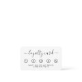 Simple Script Loyalty Card - Black & White | Zazzle