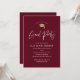 Simple Script Maroon Graduation Party Invitation | Zazzle