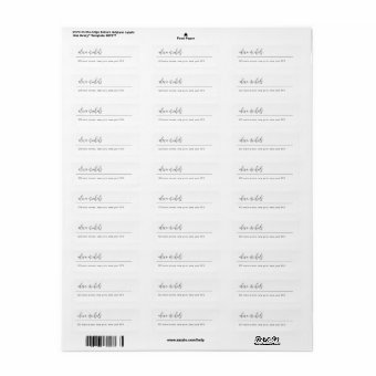 Simple Script Minimalist Return Address Label | Zazzle