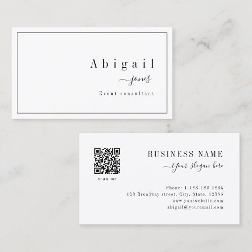Simple Script Modern Luxury Professional Business Card | Zazzle