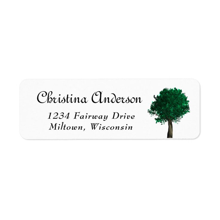 Simple Script Nature Forest Tree Label | Zazzle