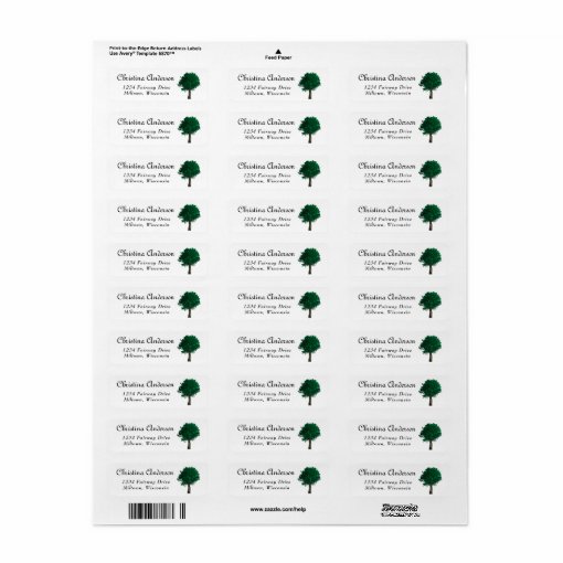 Simple Script Nature Forest Tree Label | Zazzle