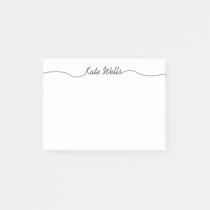 Simple Script Personalized Name Post-it Notes | Zazzle