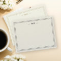 Simple Script Personalized Stationery Monogram Note Card | Zazzle