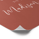 Simple Script Rust Wedding Welcome Poster | Zazzle