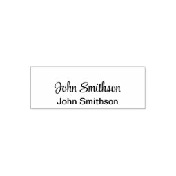 Simple Script Signature and Printed Name Template Self-inking Stamp ...
