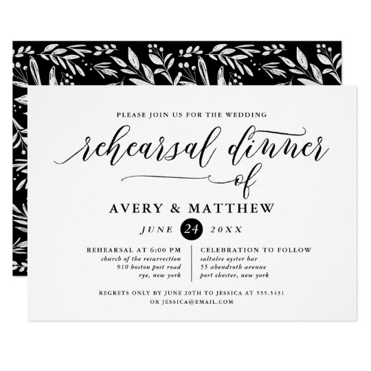 Simple Script Typography | Rehearsal Dinner Invitation | Zazzle.com
