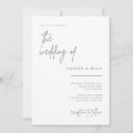 Simple Script Wedding Invitation Announcement Card | Zazzle