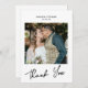 Simple Script Wedding Thank You Card | Zazzle