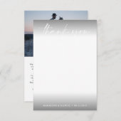 Simple Script with Photo Wedding Thank You Card | Zazzle