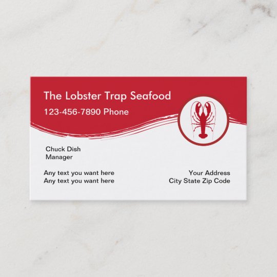Simple Seafood Restaurant Business Card | Zazzle.com