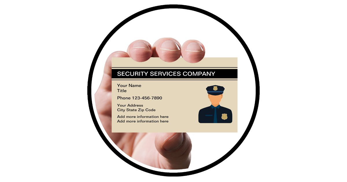 Simple Security Guard Business Card | Zazzle