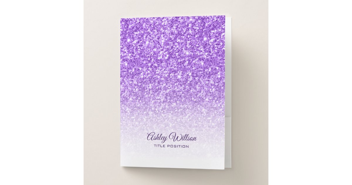 Simple Shiny Glitter Pocket Folder | Zazzle