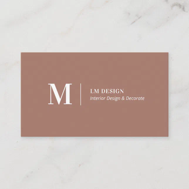 Simple Sienna Modern Minimalist Business Cards | Zazzle