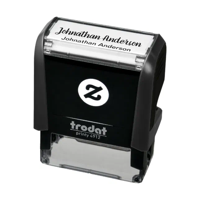Simple Signature and Printed Name Template Self-inking Stamp | Zazzle