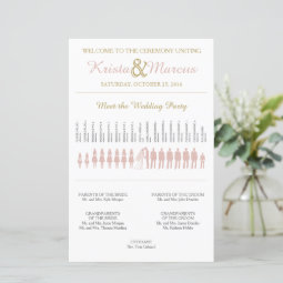 Simple Silhouettes Wedding Program | Zazzle