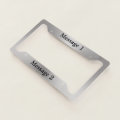 Simple Silver Brushed Metal Look Your Message License Plate Frame | Zazzle