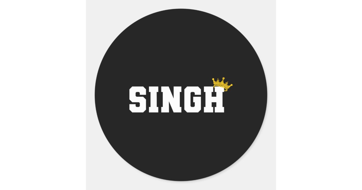 Simple Singh Indian Punjab Punjabi Sikh Classic Round Sticker | Zazzle