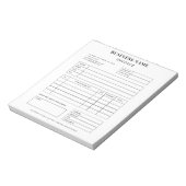 Simple Small Business Sales Client Invoice Notepad | Zazzle