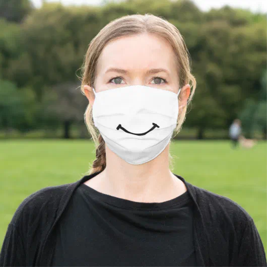 Simple Smile Unisex Adult Cloth Face Mask | Zazzle