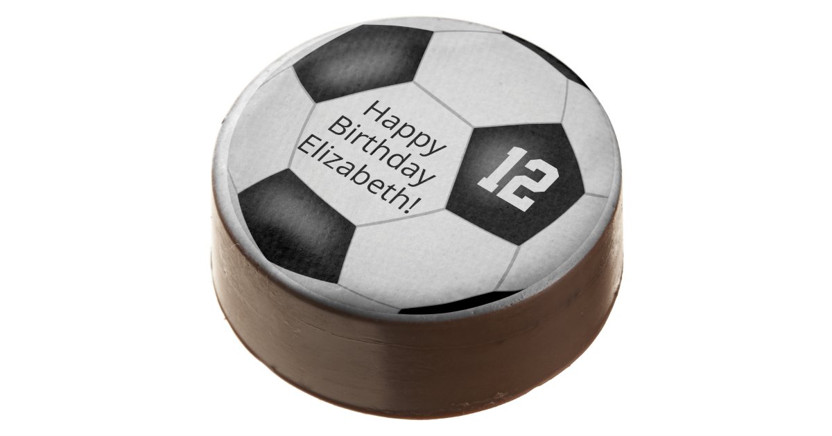 simple soccer ball kids teens birthday party chocolate covered oreo ...