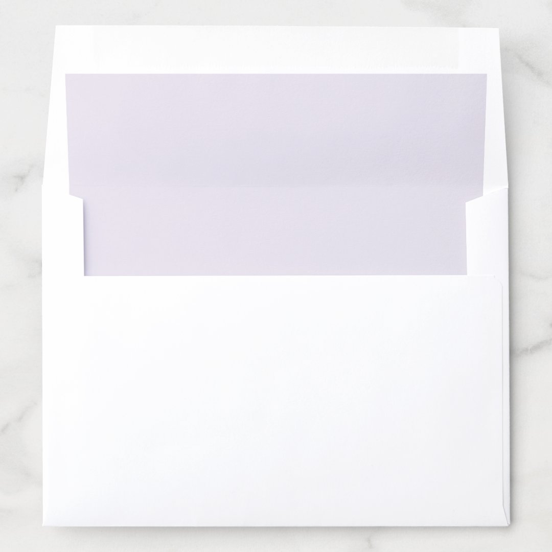 Simple Solid Color Pastel Lavender Wedding Envelope Liner | Zazzle