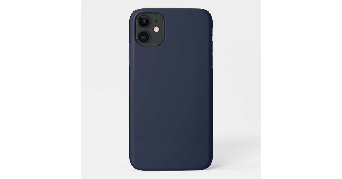 Simple Solid Navy Blue Case-Mate iPhone Case | Zazzle