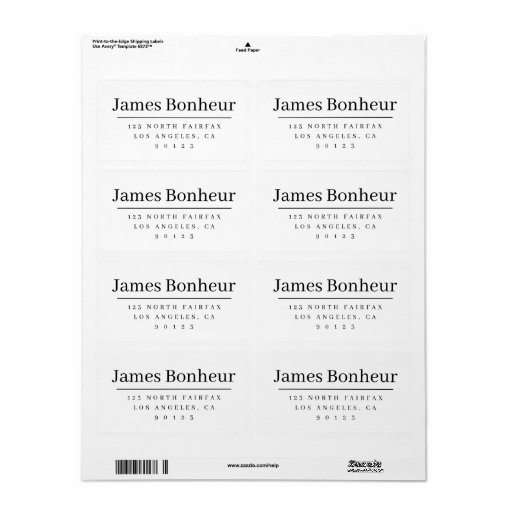 Simple & Sophisticated Return Address Label | Zazzle