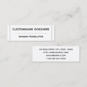 Simple Spanish Translator Business Card | Zazzle