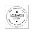 Simple Stars & Personalized Awesome Job Teacher Rubber Stamp | Zazzle