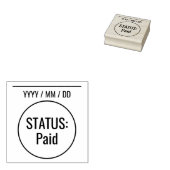 Simple "STATUS: Paid" Rubber Stamp | Zazzle