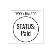 Simple "STATUS: Paid" Rubber Stamp | Zazzle
