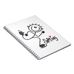 Simple Stick Figure Ice Skating T-shirts and Gifts Notebook | Zazzle