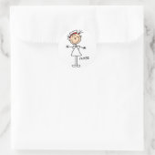 Simple Stick Figure Nurse T-shirts and Gifts Classic Round Sticker | Zazzle