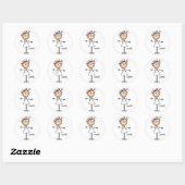 Simple Stick Figure Nurse T-shirts and Gifts Classic Round Sticker | Zazzle