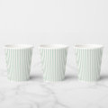Simple Stripes - Muted Sage Paper Cups | Zazzle