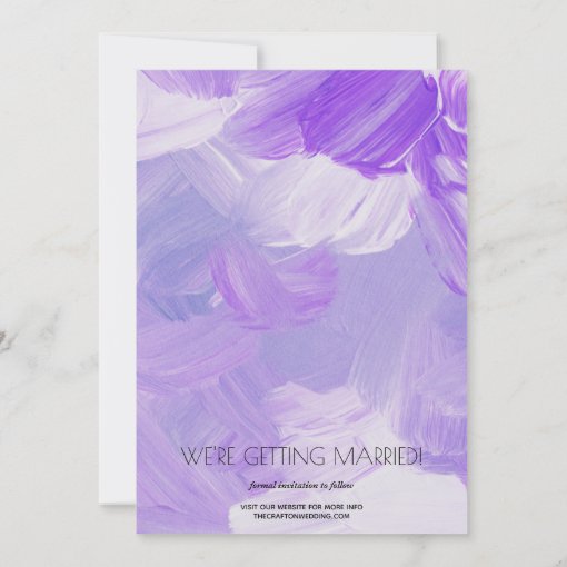 Simple Stylish Photo Wedding Purple Save The Date | Zazzle