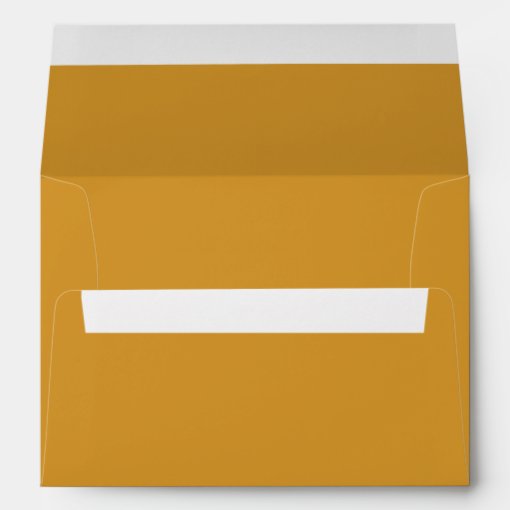 Simple Stylish Typography Elegant Ochre Wedding Envelope | Zazzle