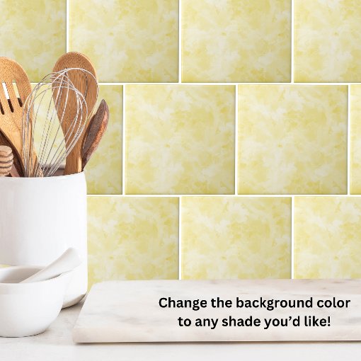 Simple Stylish Yellow Ceramic Tile | Zazzle