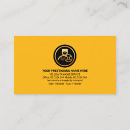 Simple Stylish Yellow Taxi Check Boxes Business Card | Zazzle