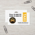 Simple Stylish Yellow Taxi Color Tab Business Card | Zazzle