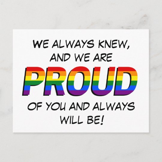 Simple Support for LGBTQ Rainbow Pride Postcard | Zazzle.com