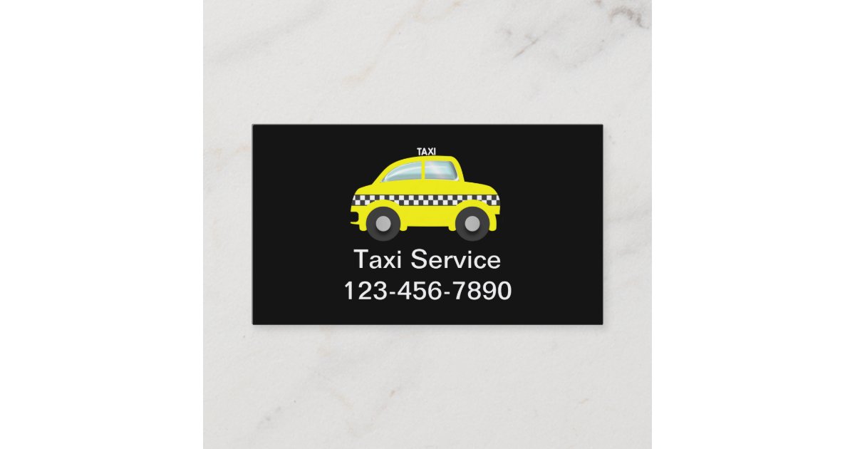 Simple Taxi Business Cards | Zazzle