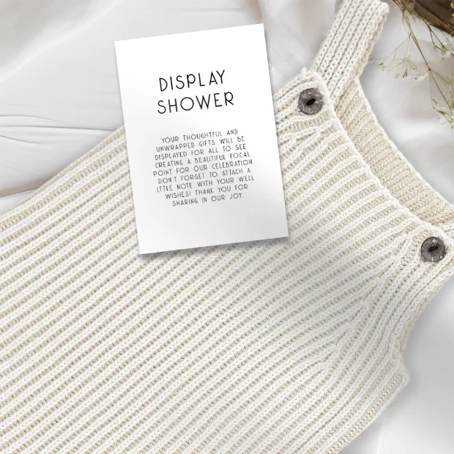 Simple Text Black White Baby Display Shower Invitation | Zazzle