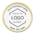 Simple Text Logo Business Promotional Gold Finish Lapel Pin | Zazzle