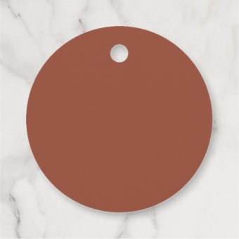 Simple Thank You Rust and White Wedding Names Favor Tags | Zazzle