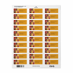 Simple Thanksgiving Icons Return Address Label | Zazzle