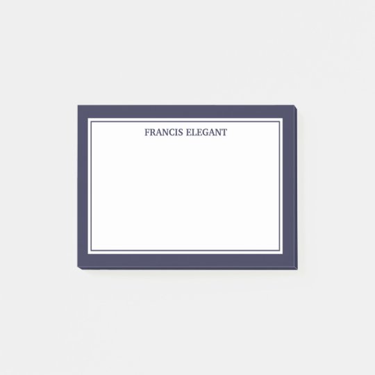 Simple Thick Border Personalized Post it Notes | Zazzle.com